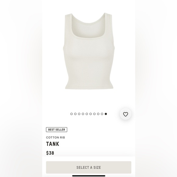 SKIMS | Tops | Skims Cotton Rib Tank Top | Poshmark